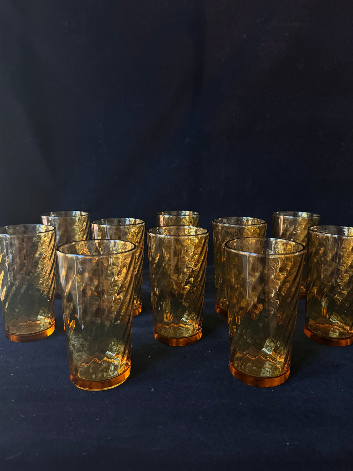 Set of 10 Vintage Amber Glassware Medium – InTheDen